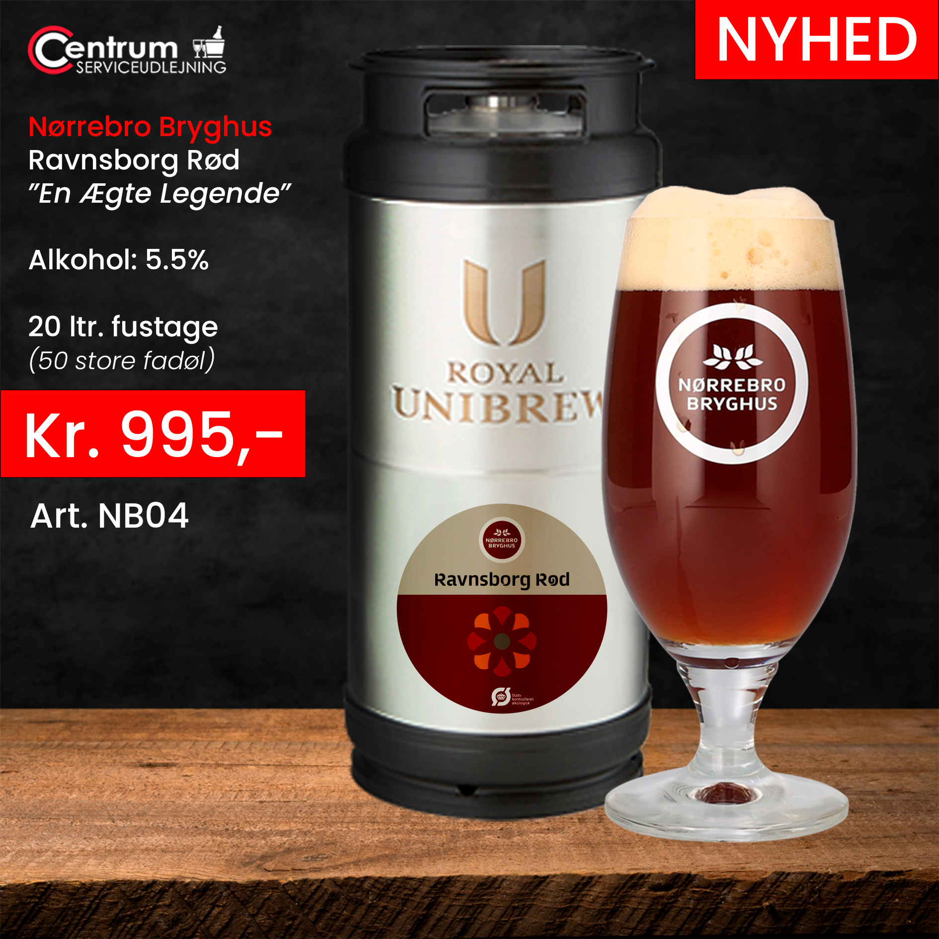 Køb Nørrebro Ravnsborg Rød ØKO IBU22 - 5.5% - 20 Ltr. Fustage ⋆ cese.dk